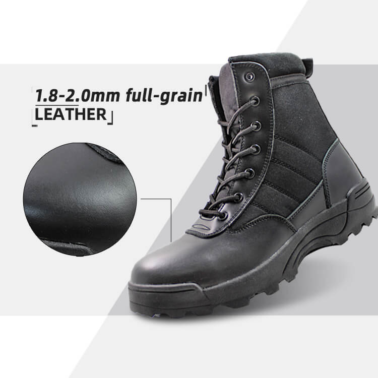Us combat boots with full grain leather upper-ASTM standard