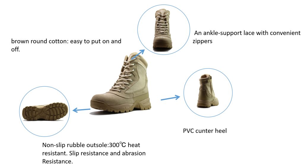 brown army boots from professional factory: Glory Footwear